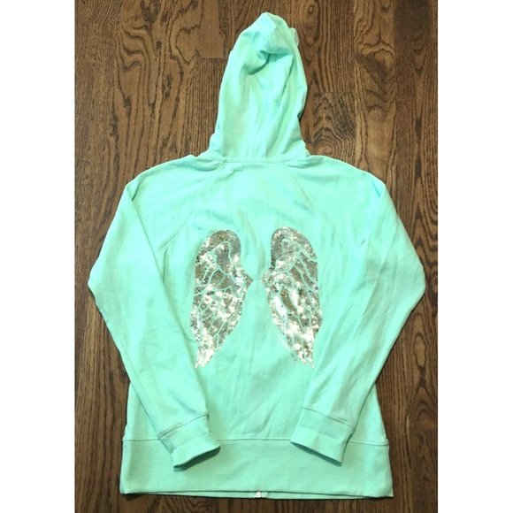 Victoria's Secret | Tops | Victorias Secret Hoodie Angel Wings Sm ...